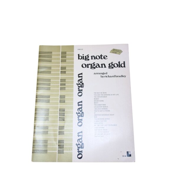 Other | Big Note Organ Gold Song Book Richard Bradley Vintage 1975 ...